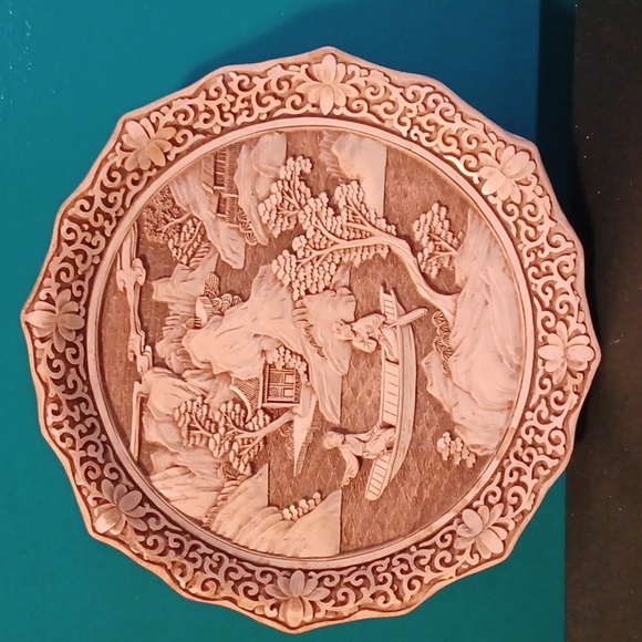 Accents | Vintage Ivory Dynasty Carved Plate Arnart Imports | Poshmark